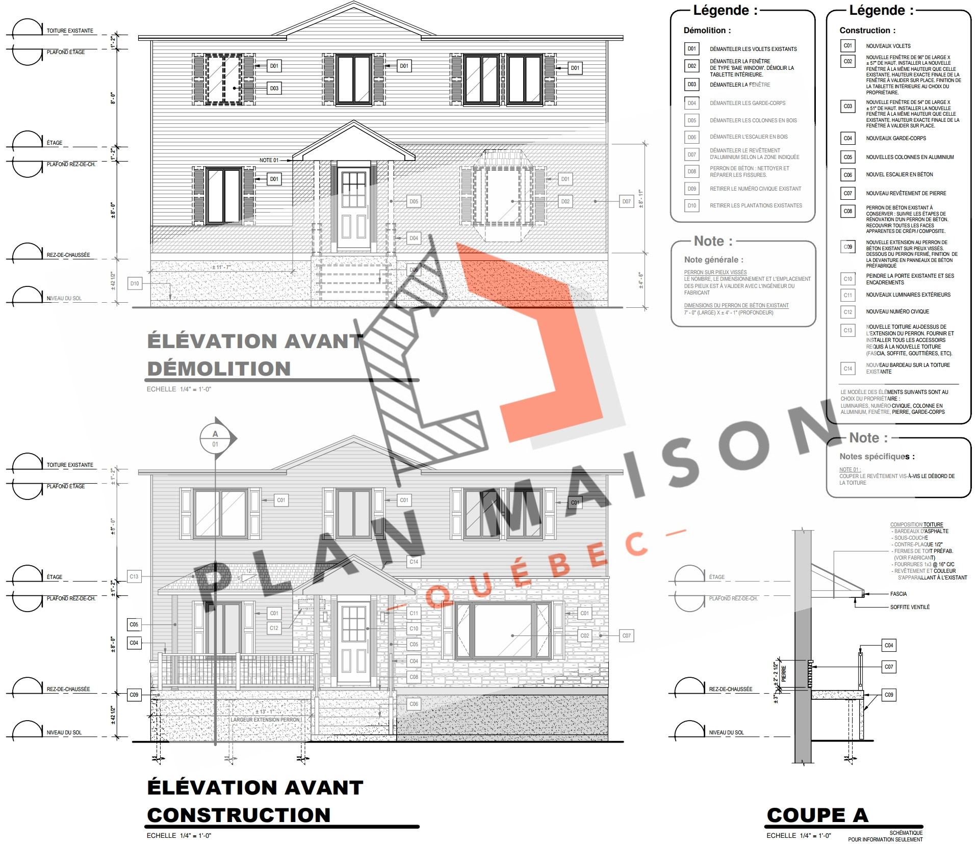 Agrandissement pour une terrasse couverte | Plan Maison Québec